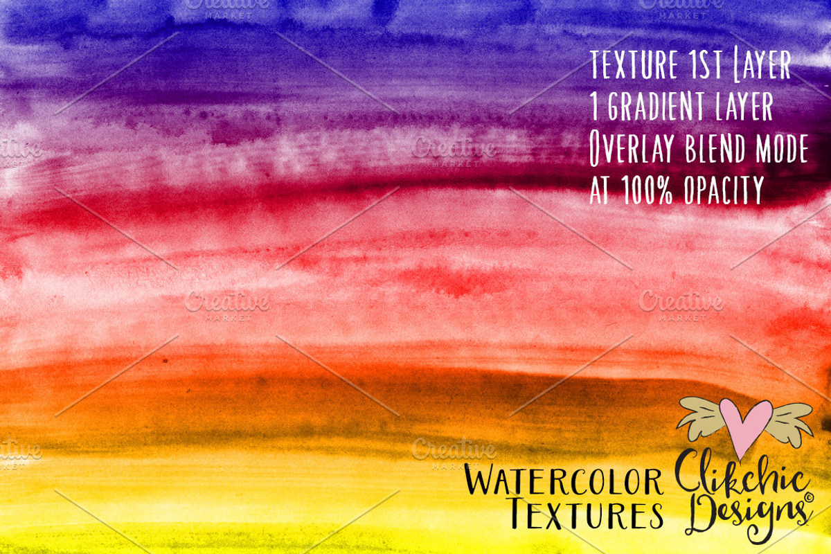 Hi Res Watercolor Textures, a Texture Graphic by Clikchic Designs