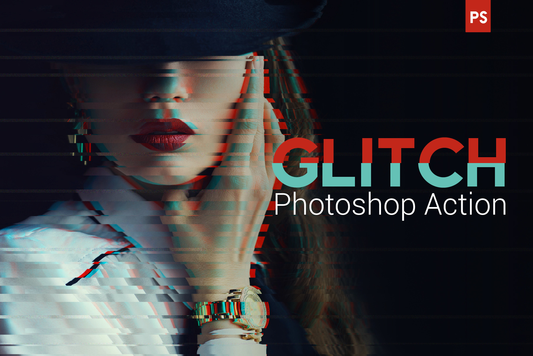 Glitch Photoshop Action, an Action Add-On by Effect-Hub