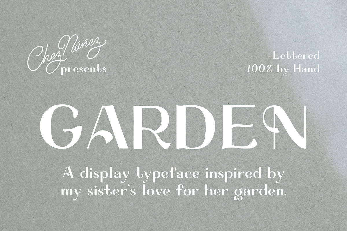 GARDEN: Hand Illustrated Retro Font, a Font by Chez Núñez