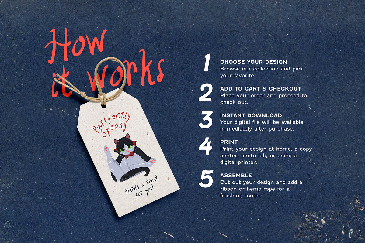 Printable Halloween Cat Gift Tags