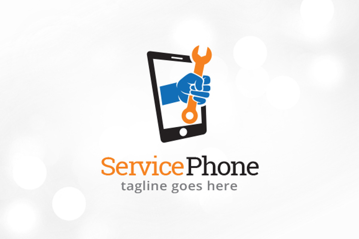 Service Phone Logo Template Design, a Branding & Logo Template by ...