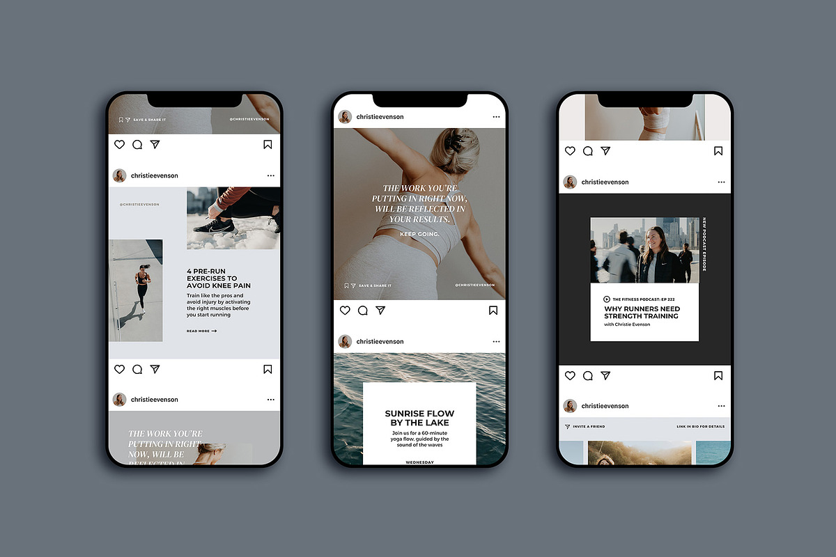 Fitness & Wellness Instagram Templates