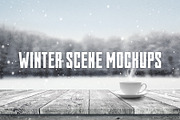 Winter scene mockups, a Cups & Container Mockup by RM_design | Creative ...