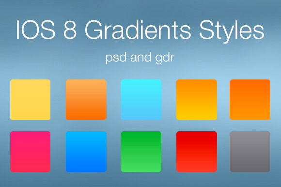 IOS 8 Gradients Styles, a Gradient Add-On by KULISTOV