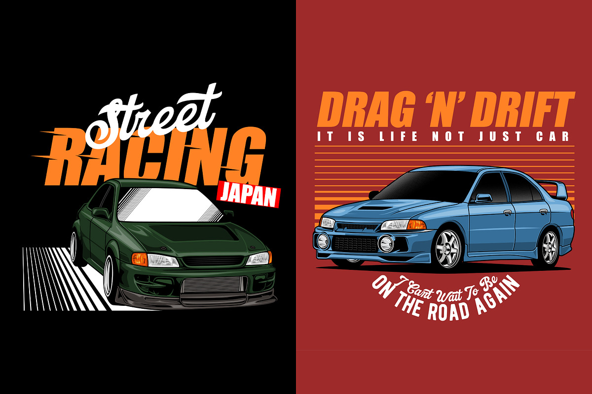Japanese Cars Vector Collection