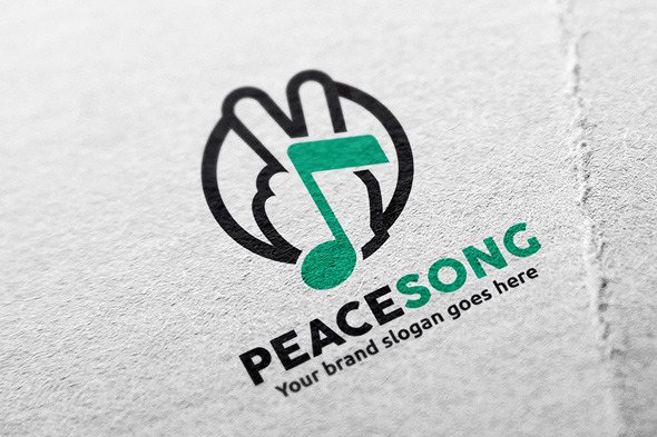 Peace Song Logo, a Branding & Logo Template by WheelieMonkey