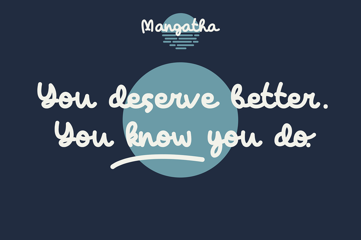 Mangatha - Handwritten Font, a Font by Krakenbox Studio