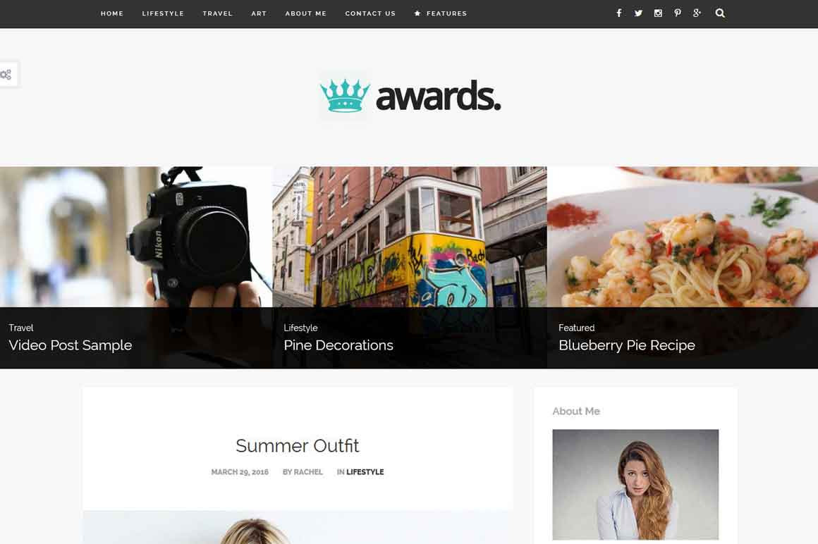 Awards - A Simple Blog Theme, a WordPress Template by zozothemes