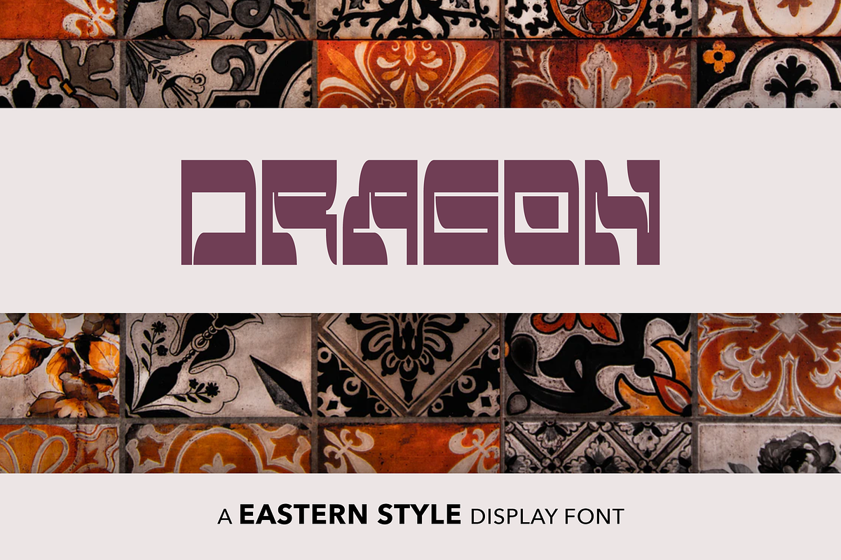 Dragon - Eastern style font, a Font by SelfBuild Type