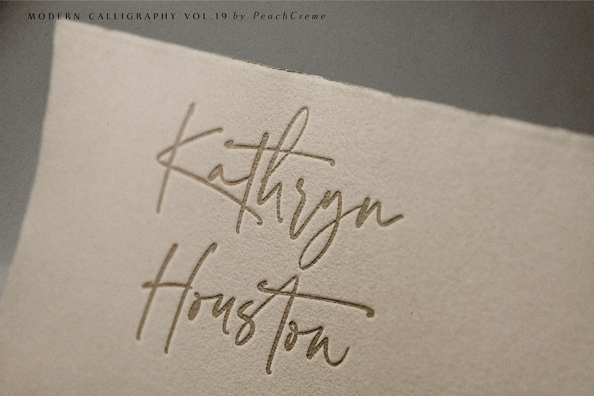 Faustine //Modern Script, a Handwritten Font by PeachCreme