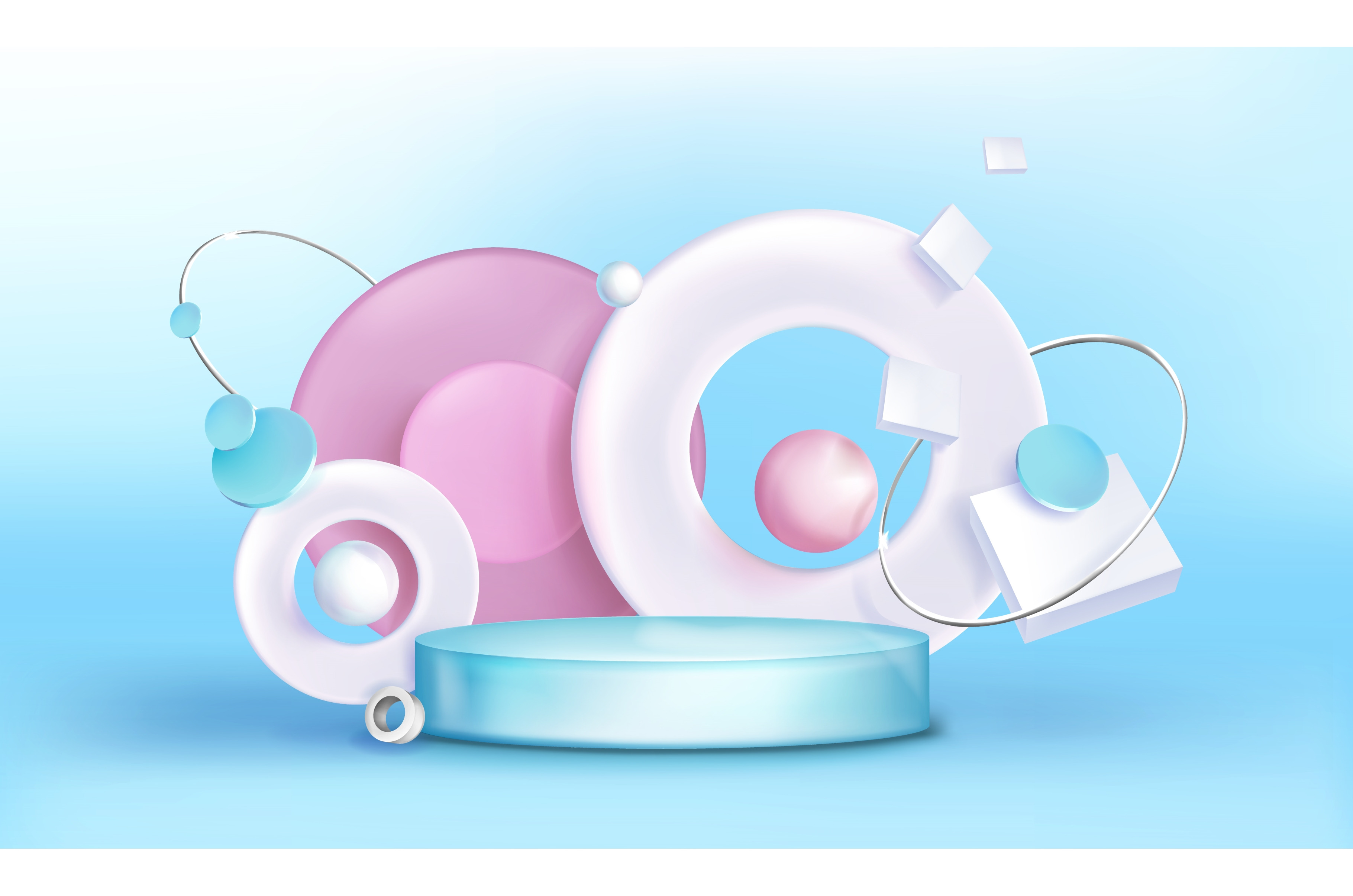 Podium, abstract background with | Illustrations ~ Creative Market