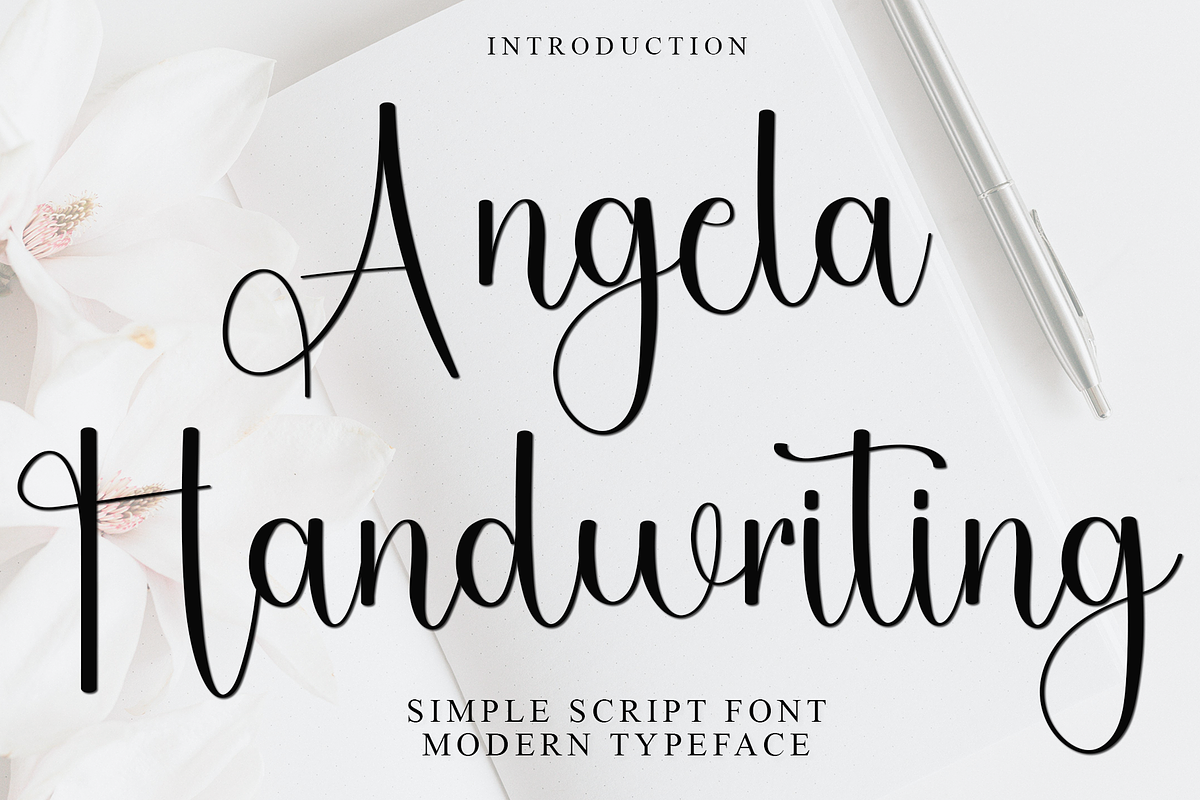 Angela Handwriting, a Handwritten Font by FreshTypeINK