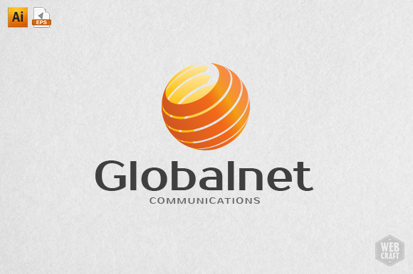 Global Net Software Logo Template, a Branding & Logo Template by WebCraft