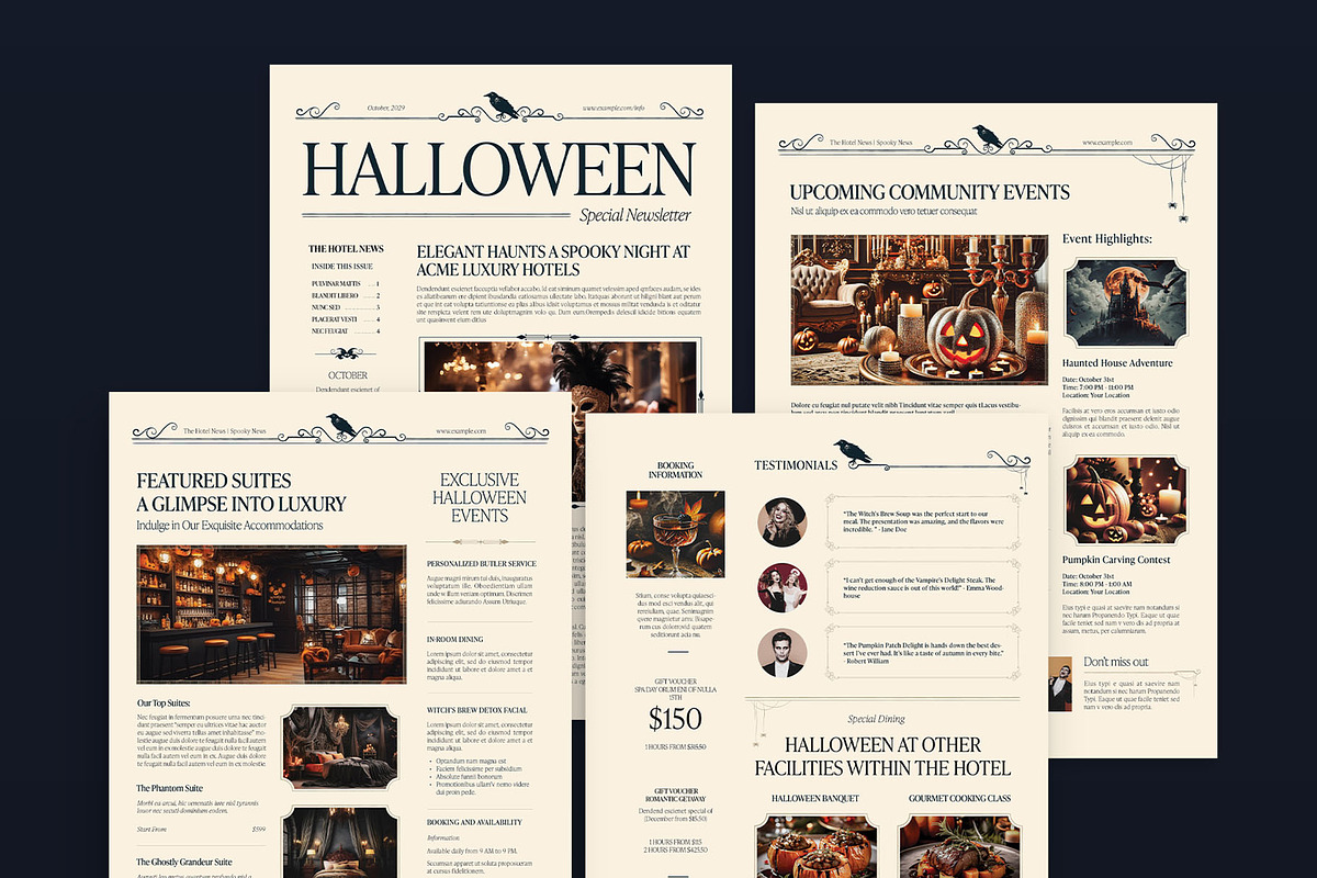 Halloween Newsletter Template, a Brochure Template by BrandPacks