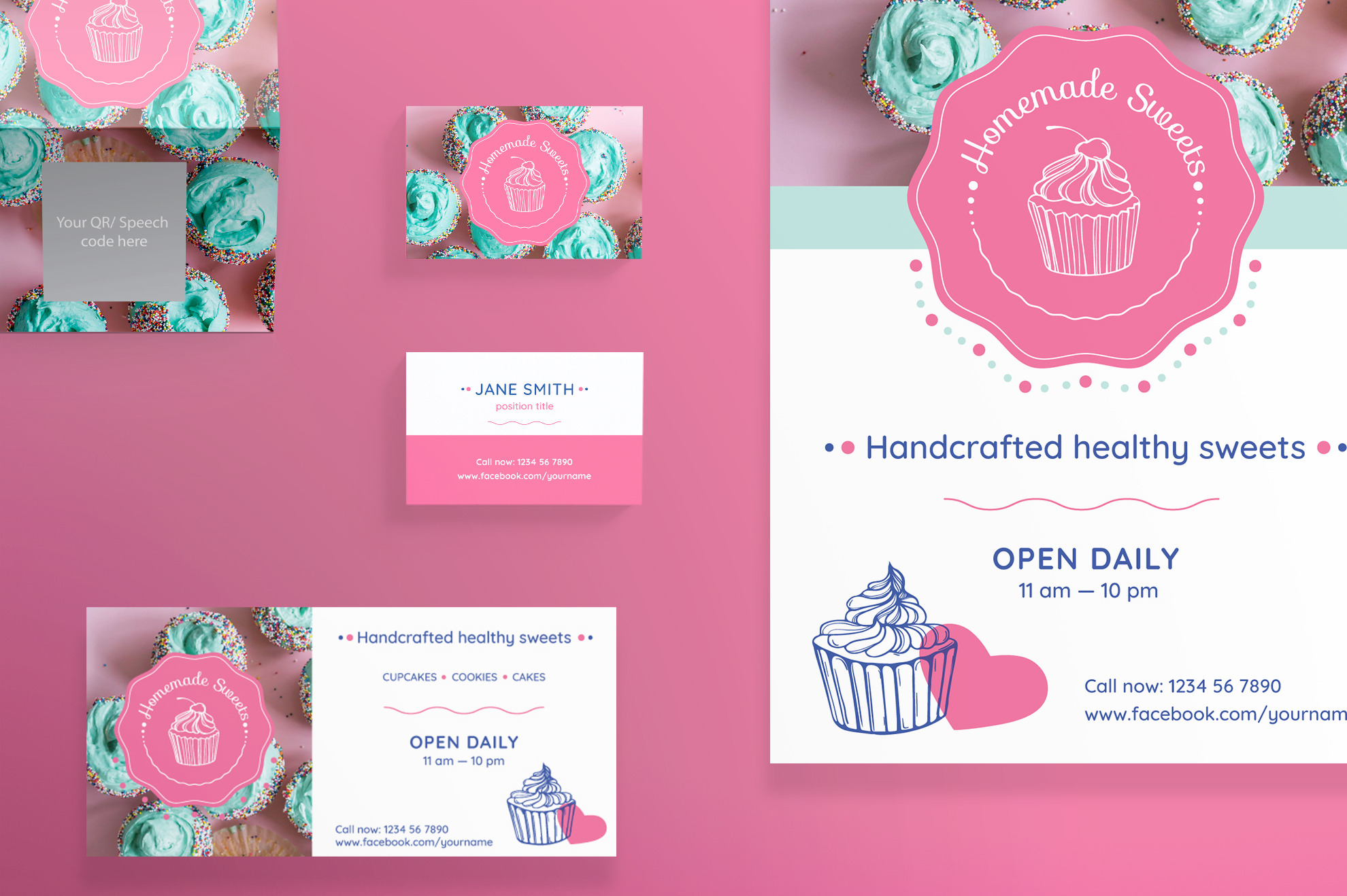 Print Pack | Homemade Sweets, a Poster Template by Amber Graphics