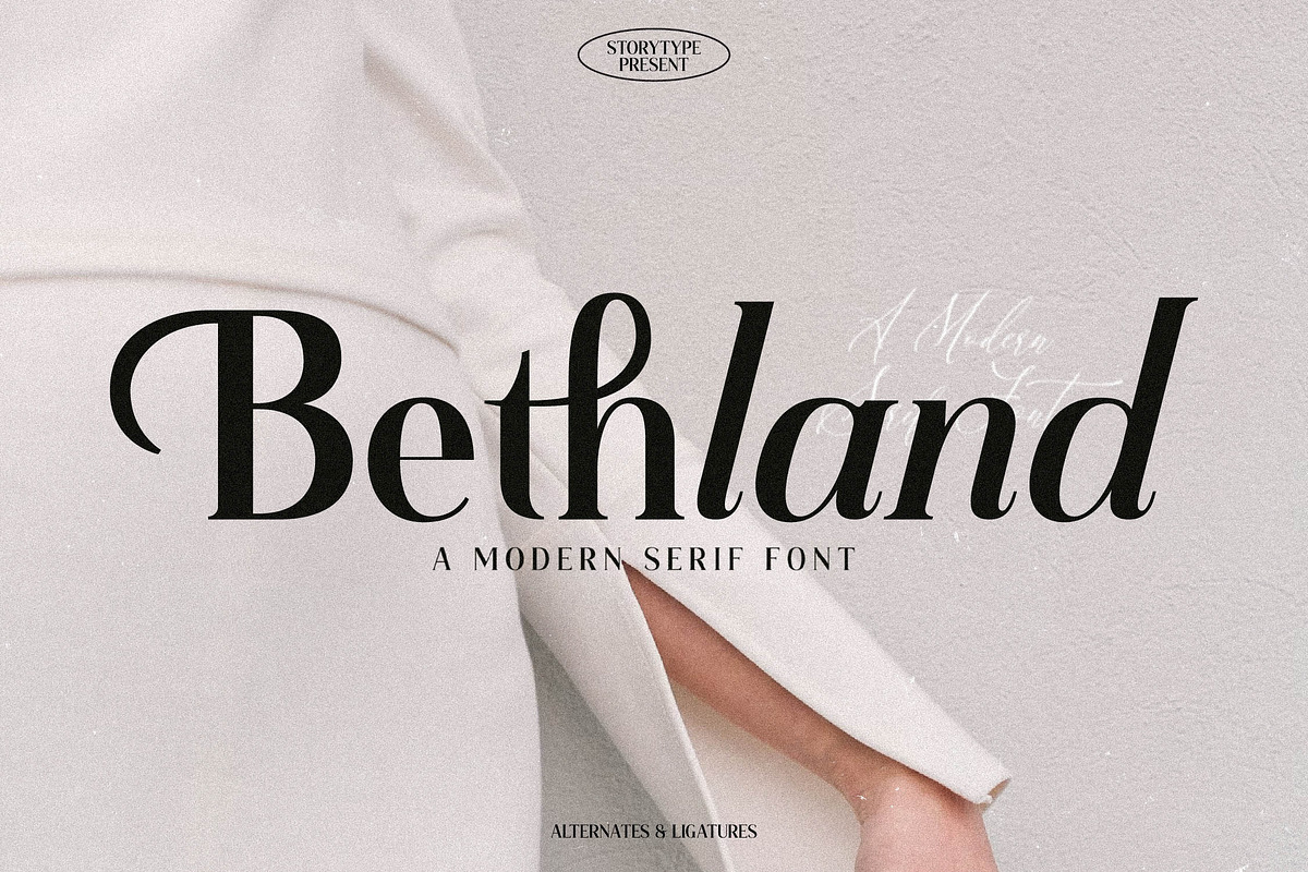 Bethland A Modern Serif Font, a Serif Font by Storytype Studio
