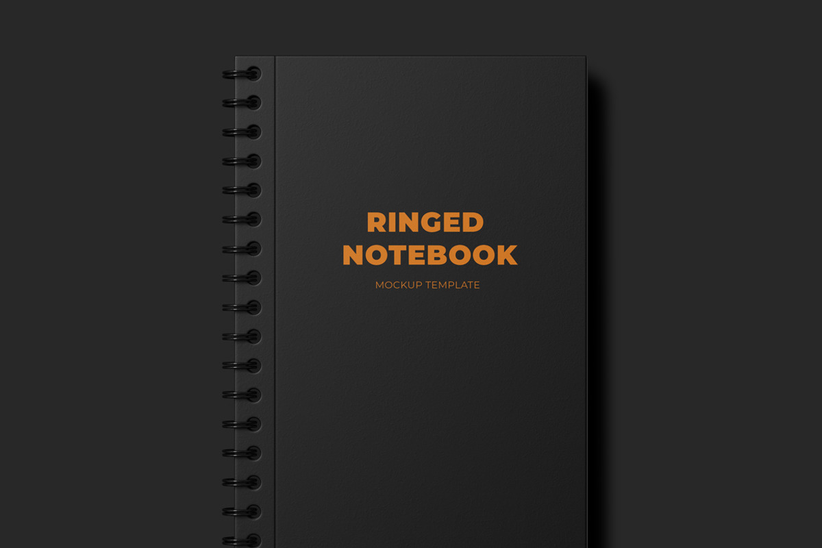 Ringed Notebook Mockup Template, a Books & Magazine Mockup by Designer Dude