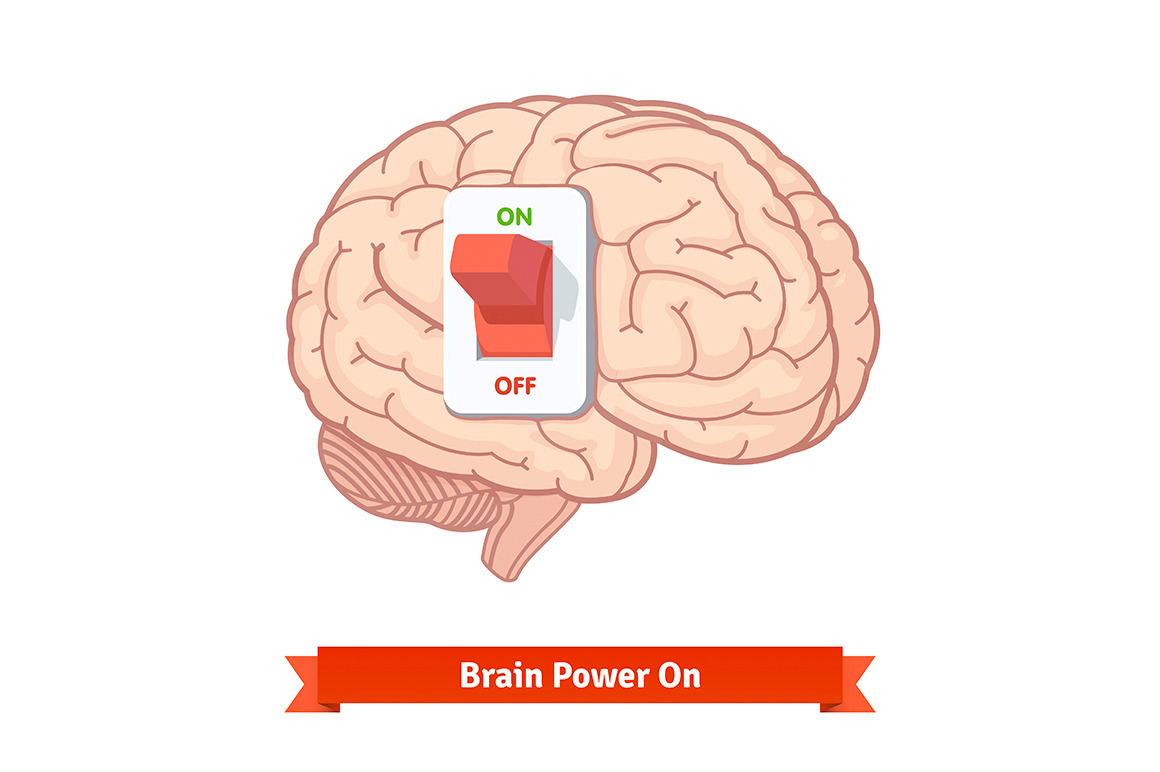 Brain power switch on, a Graphic by Iconicbestiary