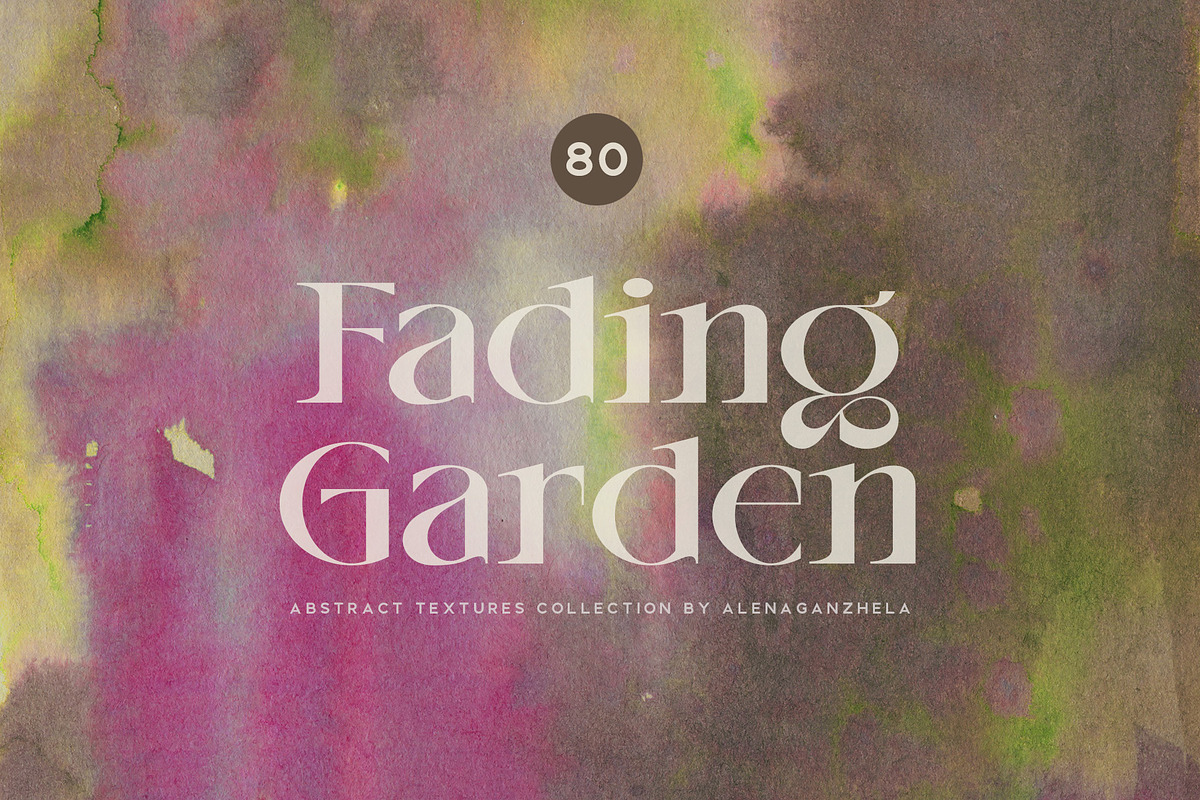 FADING GARDEN abstract ink textures, a Texture Graphic by alenaganzhela