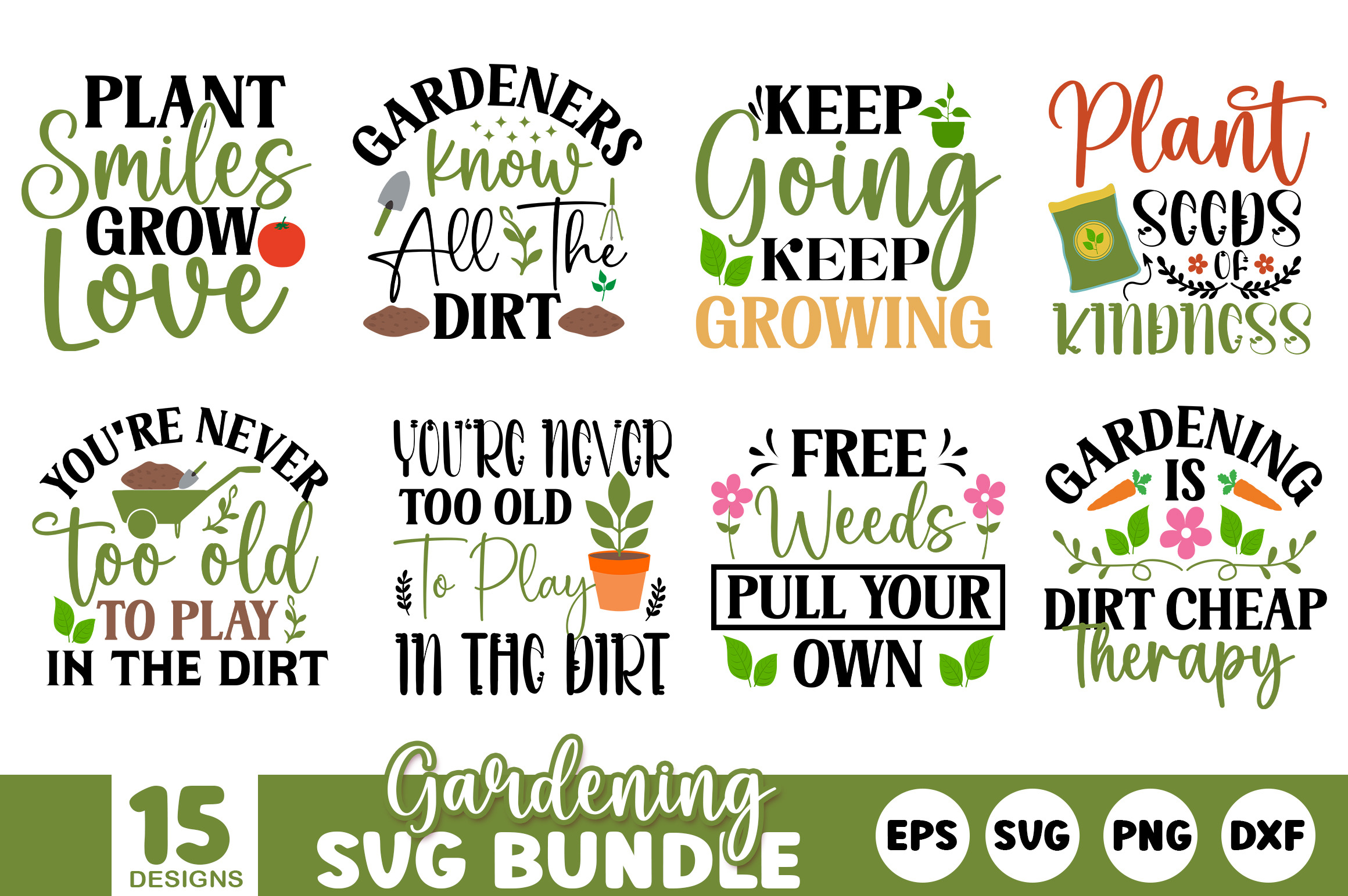 Gardening SVG Design Bundle, an Illustration by Crafticy