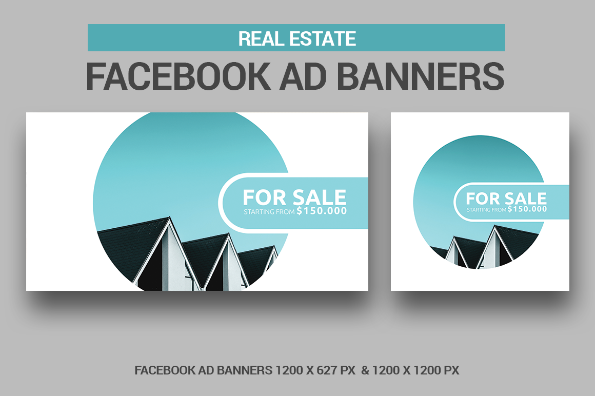 Real Estate Facebook Ad Banners, a Social Media Template by UNIK Agency