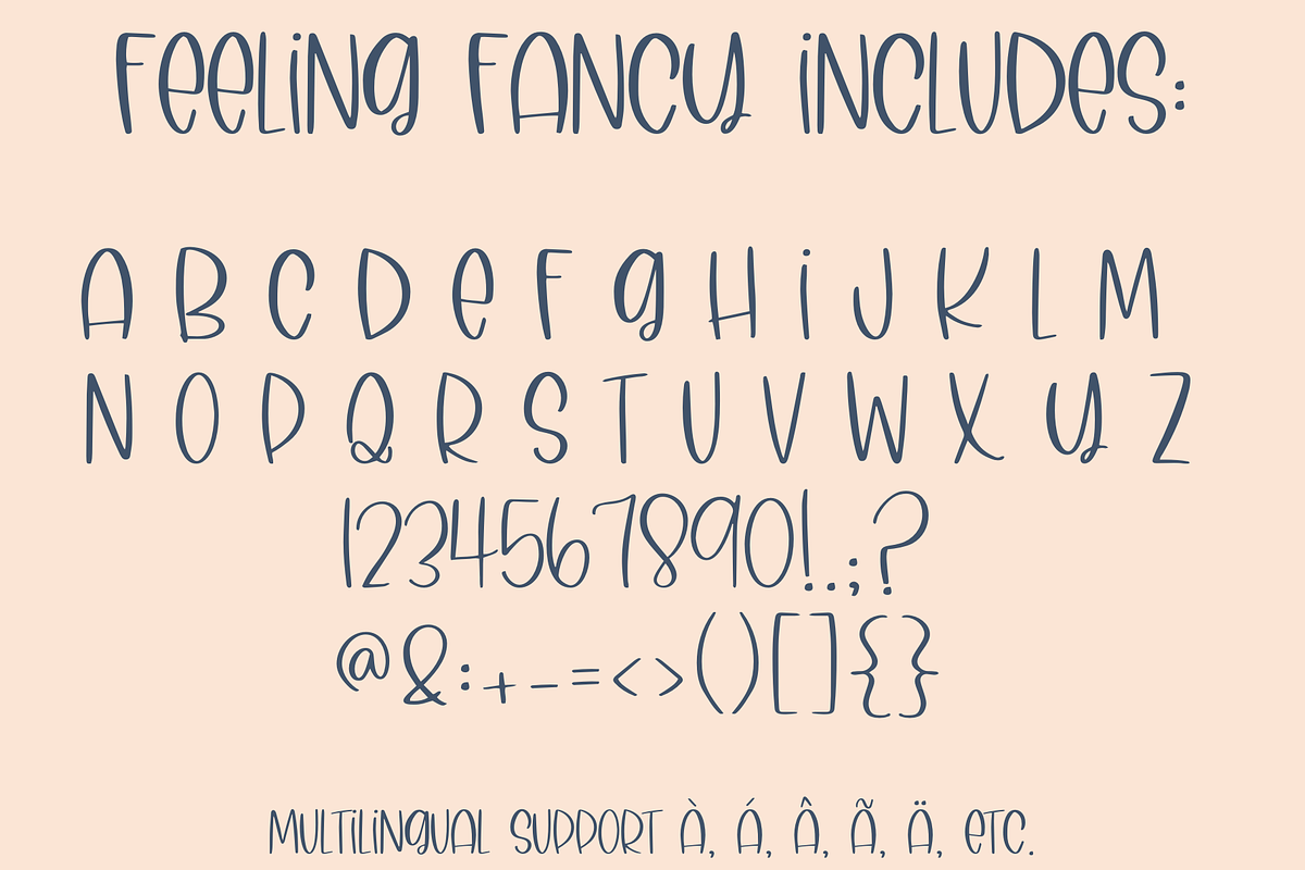 Feeling Fancy, Cute Handwritten Font