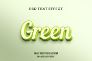Green 3D Text Effect Psd