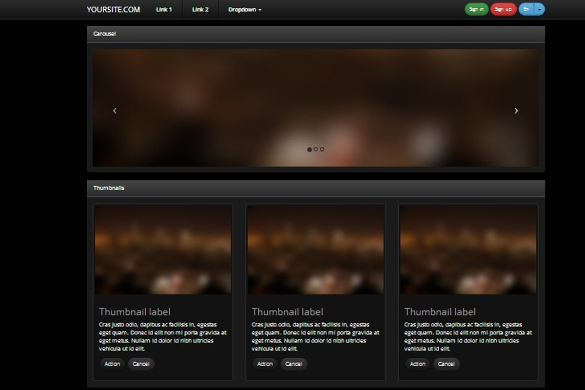Bootstrap 3.0. Black alt theme skin, a Bootstrap Template by Bootstraptor