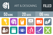 50 Art & Designing Flat Round Corner | Icons ~ Creative Market
