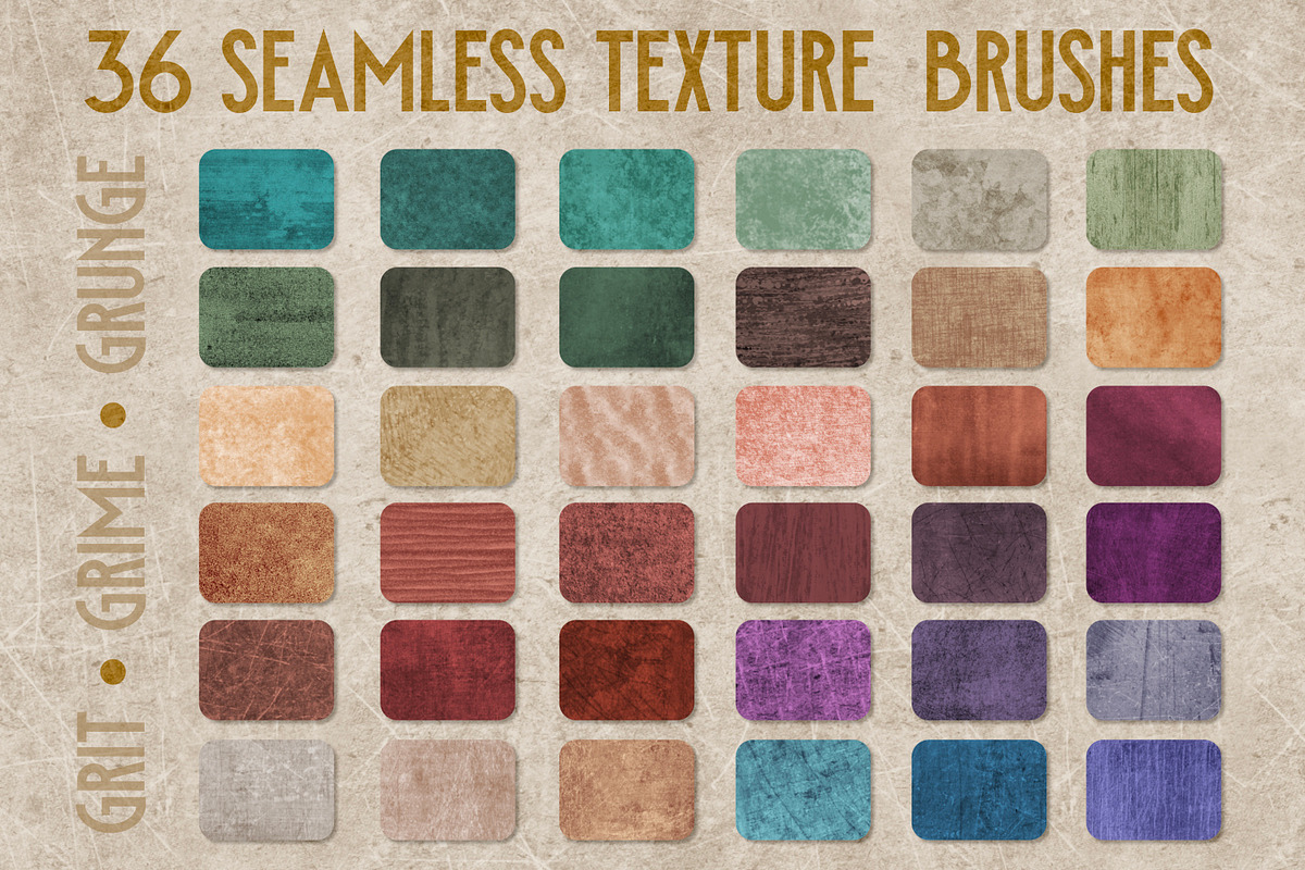 Grungy Texture Brushes for Procreate, a Brush Add-On by The Creative Bix