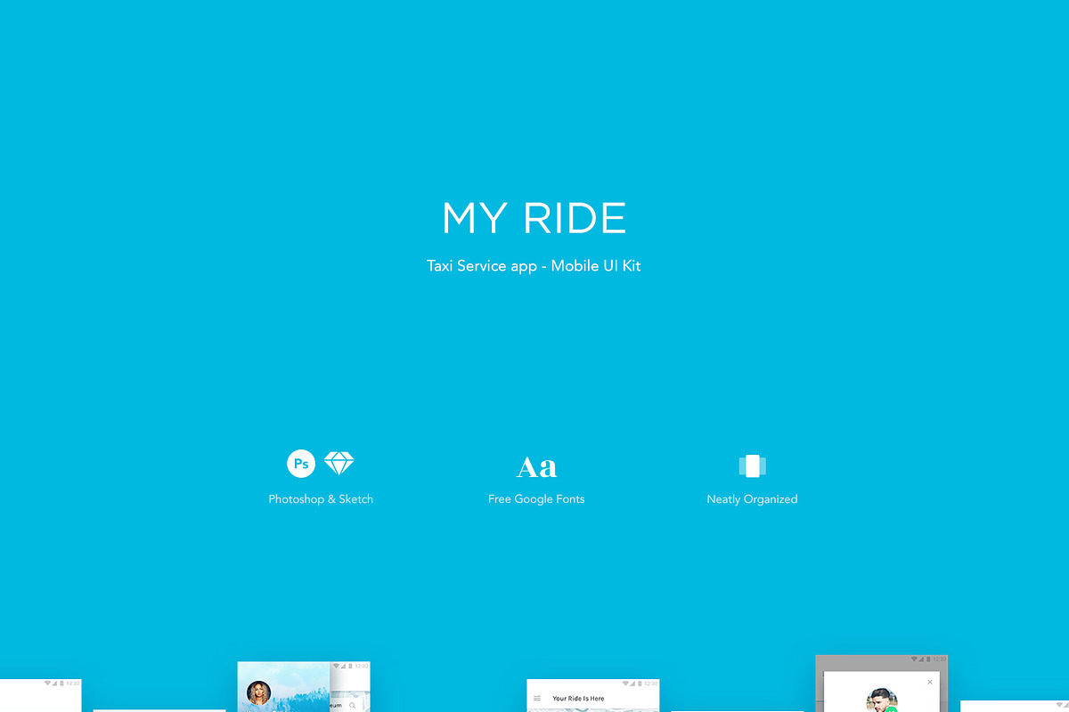 MY RIDE - Taxi App UI Kit, an UI Kit Template by Nimart | Creative Market