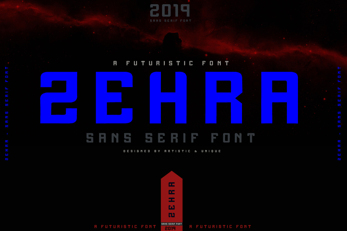 ZEHRA Modern Sans Serif, a Sans Serif Font by Artistic & Unique