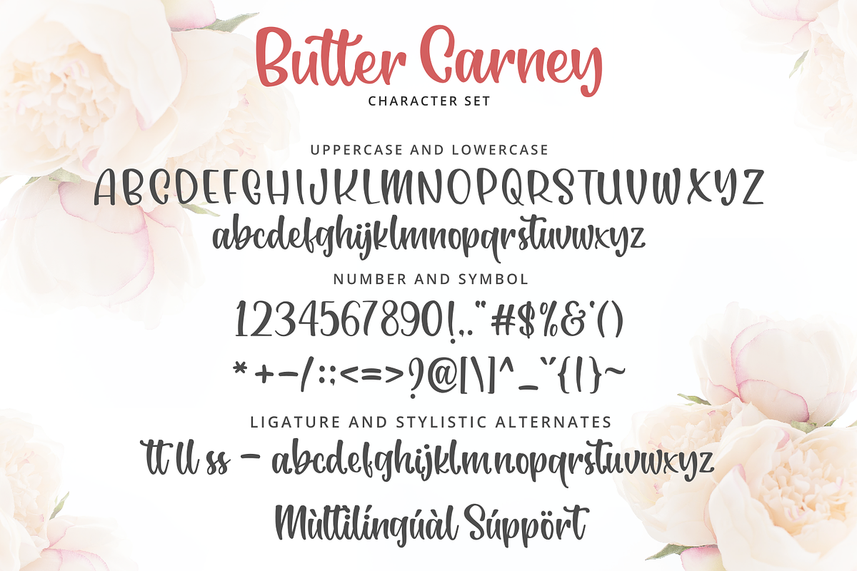 Butter Carney - Callygraphy Font
