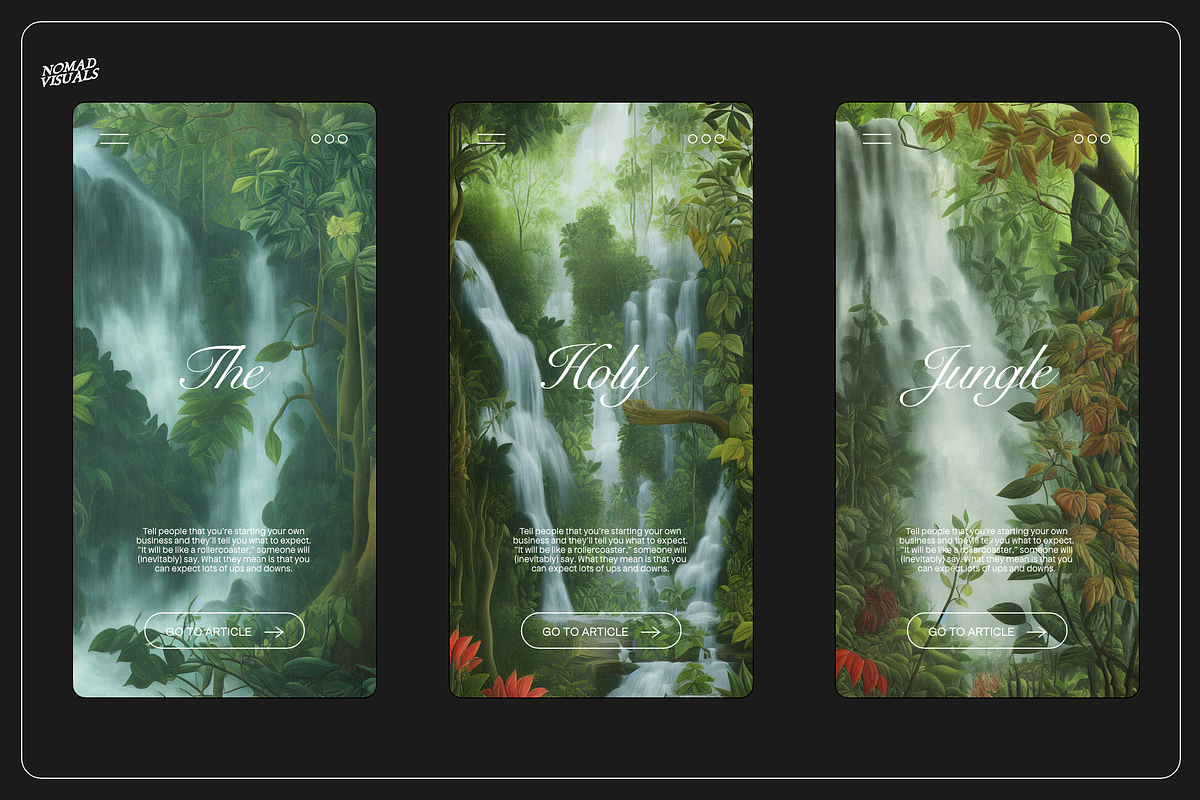 Rainforest Waterfalls Dream, a Background Graphic by Nomad Visuals