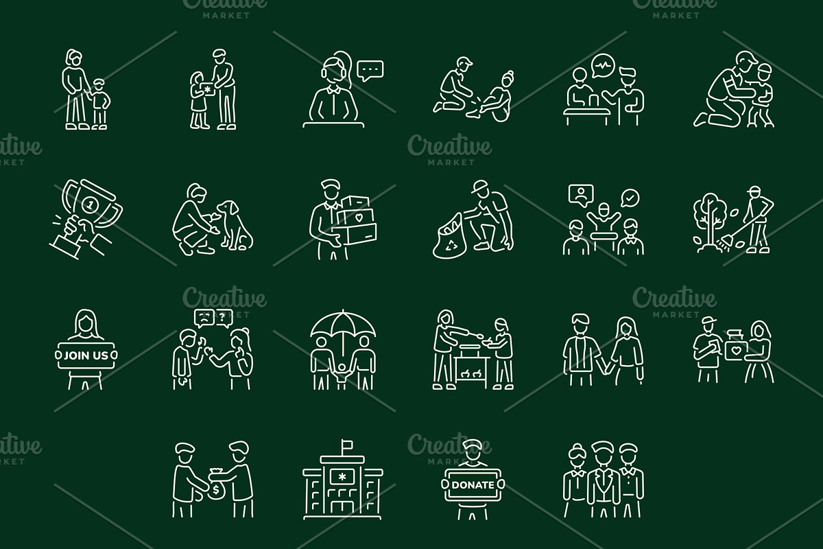 Volunteer Icon Set