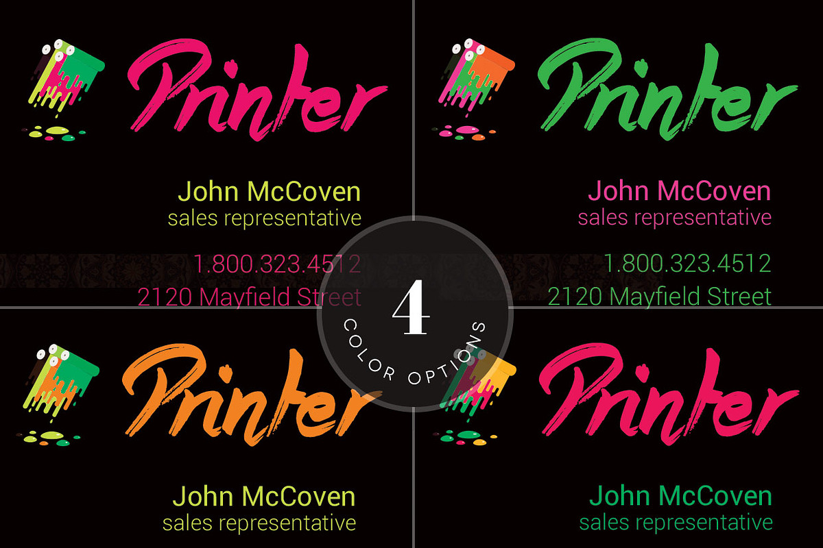 Printer Business Card Template, a Business Card Template by Godserv Designs