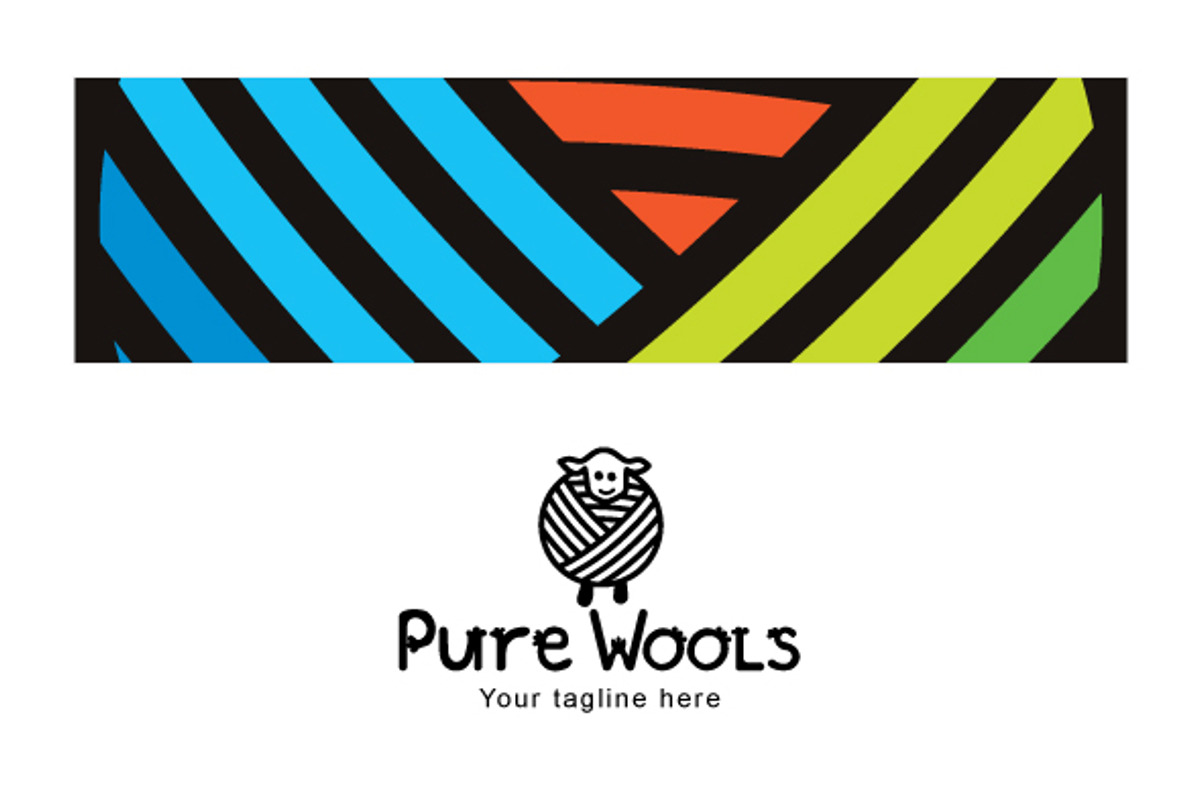 Pure Wool- Sheep Animal Woolens Logo, a Branding & Logo Template by VecRas