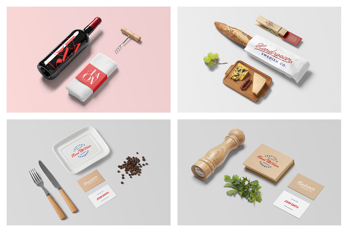 Restaurant Stationery Mockups - Scenes