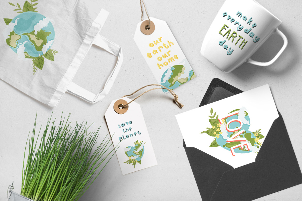 Earth day set, a Decorative Illustration by Artnis