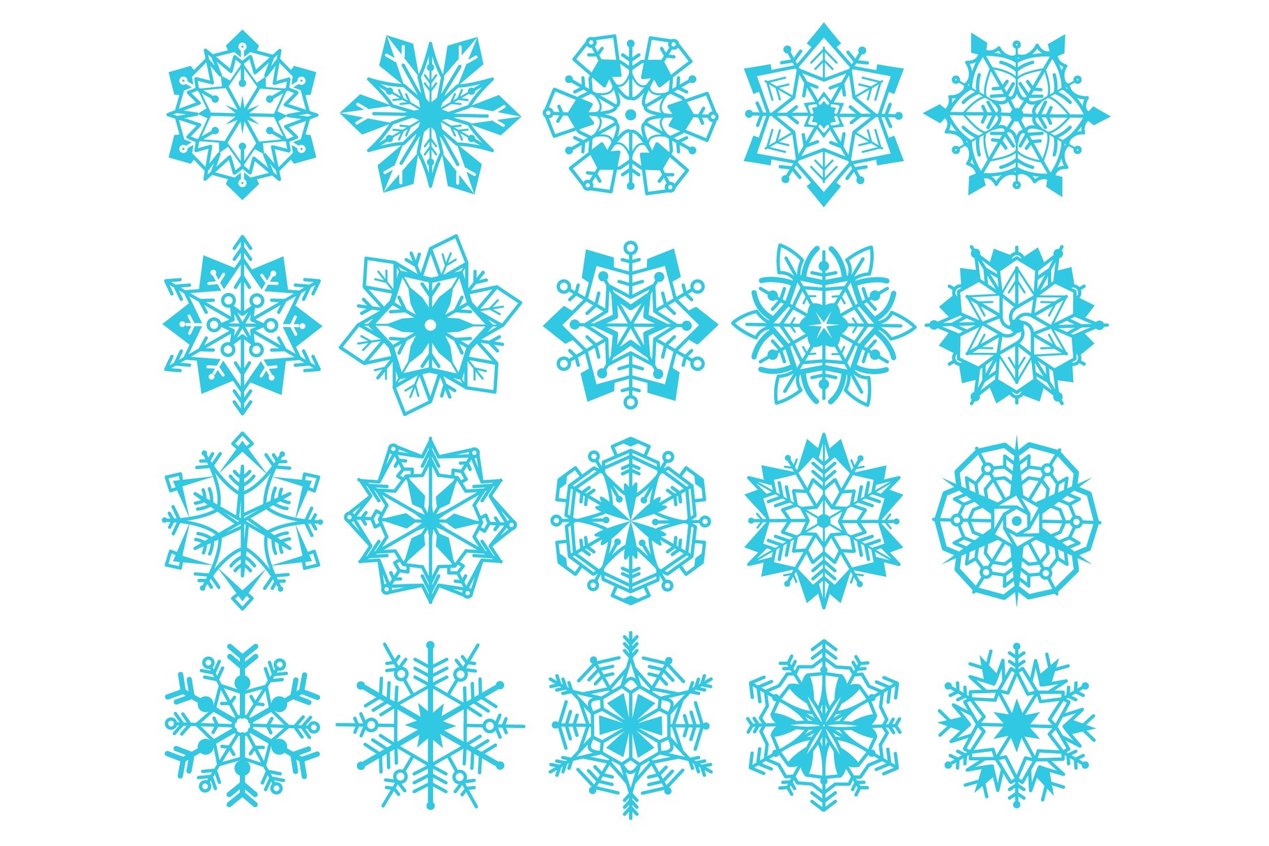 Snowflakes. Winter christmas flake | Graphic Objects ~ Creative Market