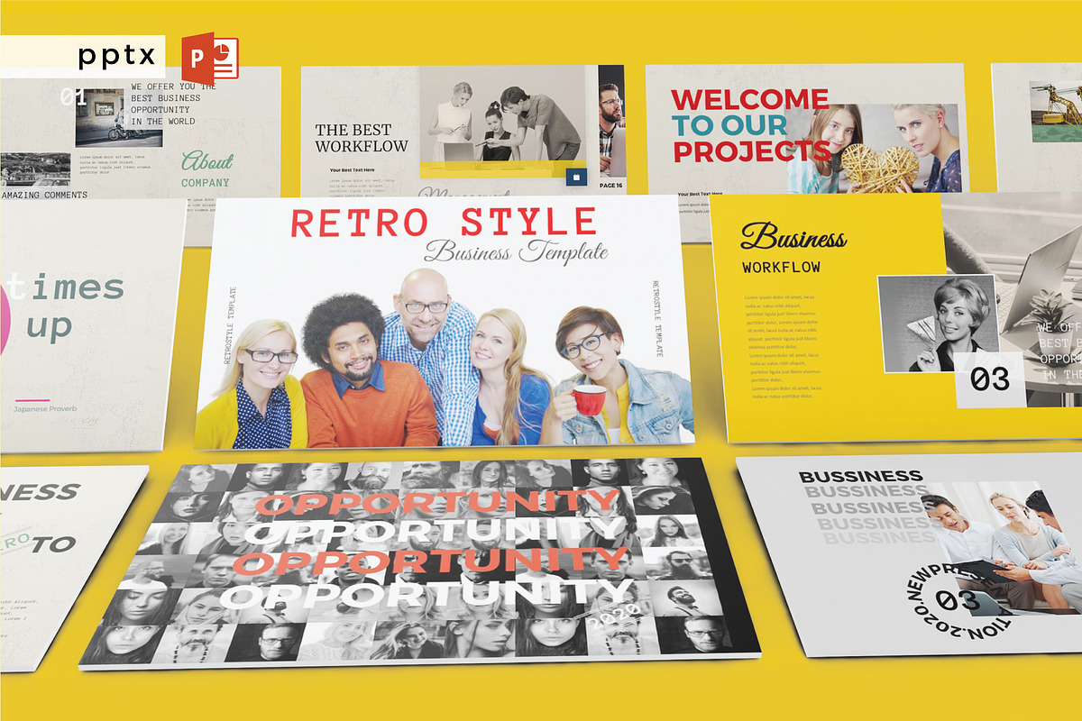 RETRO STYLE - Powerpoint Template, a Presentation Template by Shafura