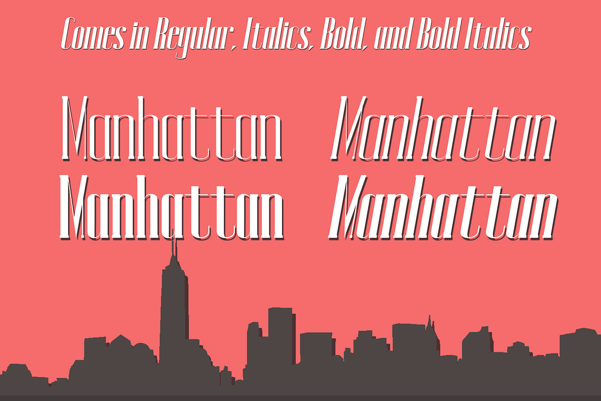MANHATTAN: A New York Typeface, a Serif Font by Dene Studios