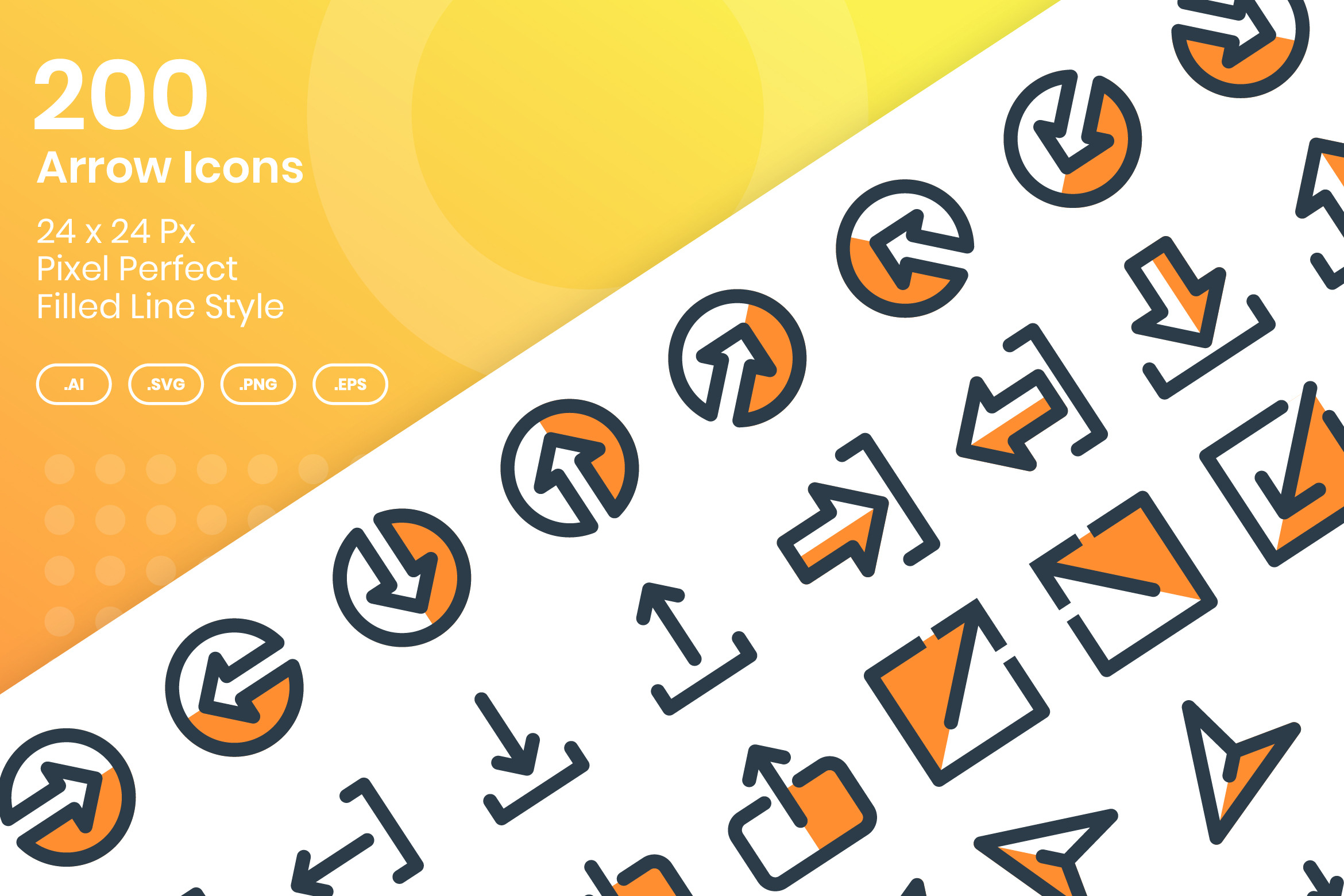 200 Arrow - Filled Line | Icons ~ Creative Market