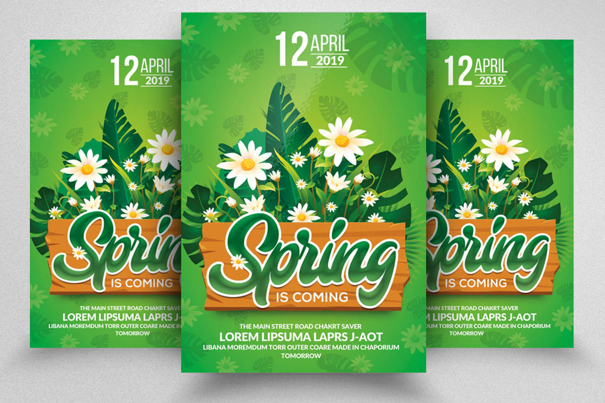 Spring Green Flyer Templates, a Flyer Template by Psd Templates