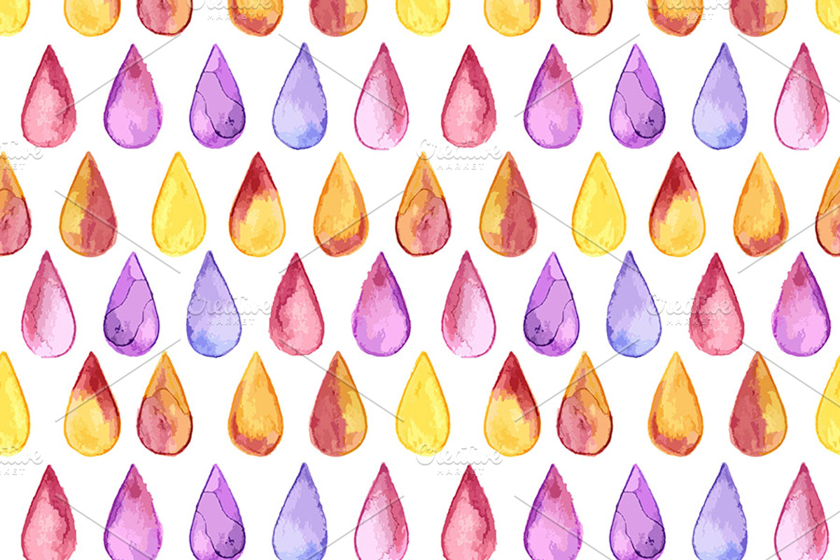 Vector Seamless Pattern with Drops, a Pattern Graphic by alexmakarova
