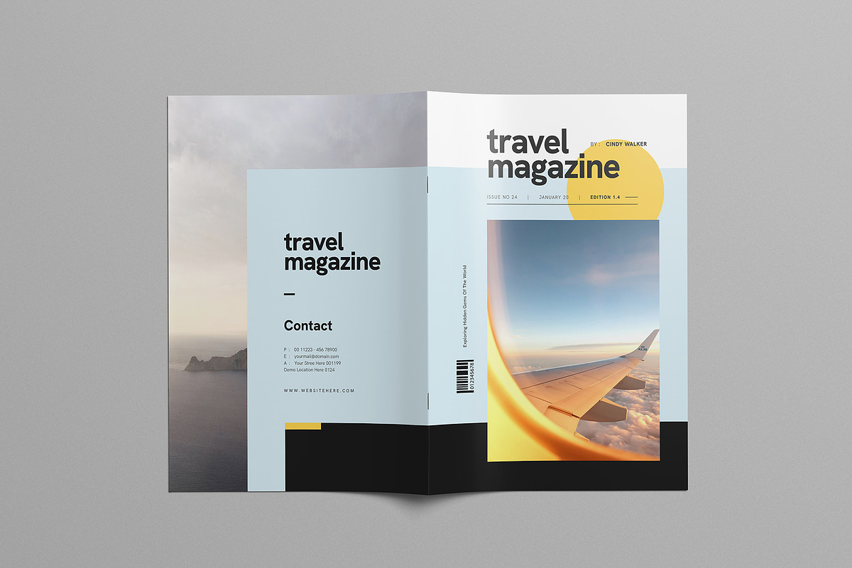 Travel Magazine | CANVA & INDD, a Magazine Template by Pixelpick
