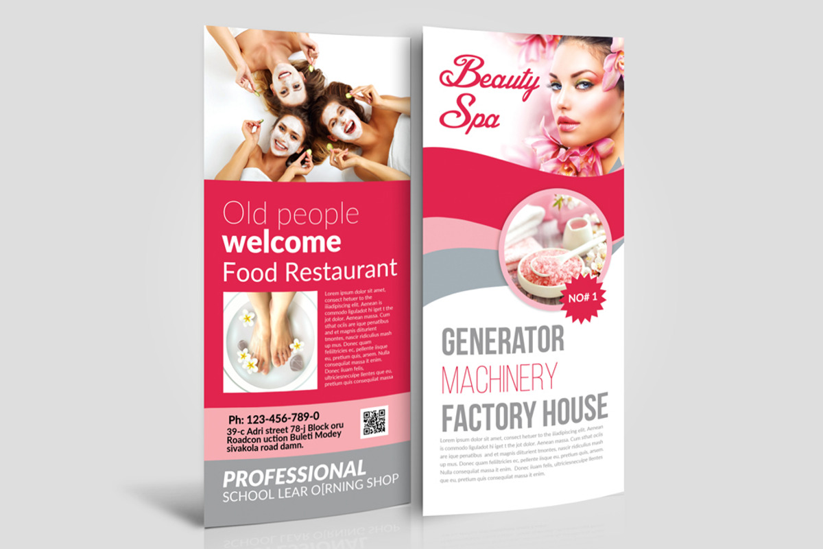 Spa Rack Card Template, a Card Template by Design Up