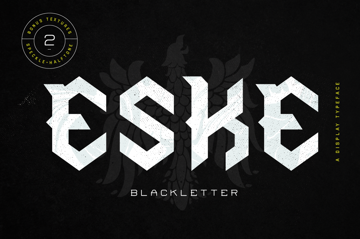 Eske Blackletter - 50% off!, a Blackletter Font by Bright & Stormy
