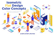 Flat design isometric illustrations, an Education Illustration by ...