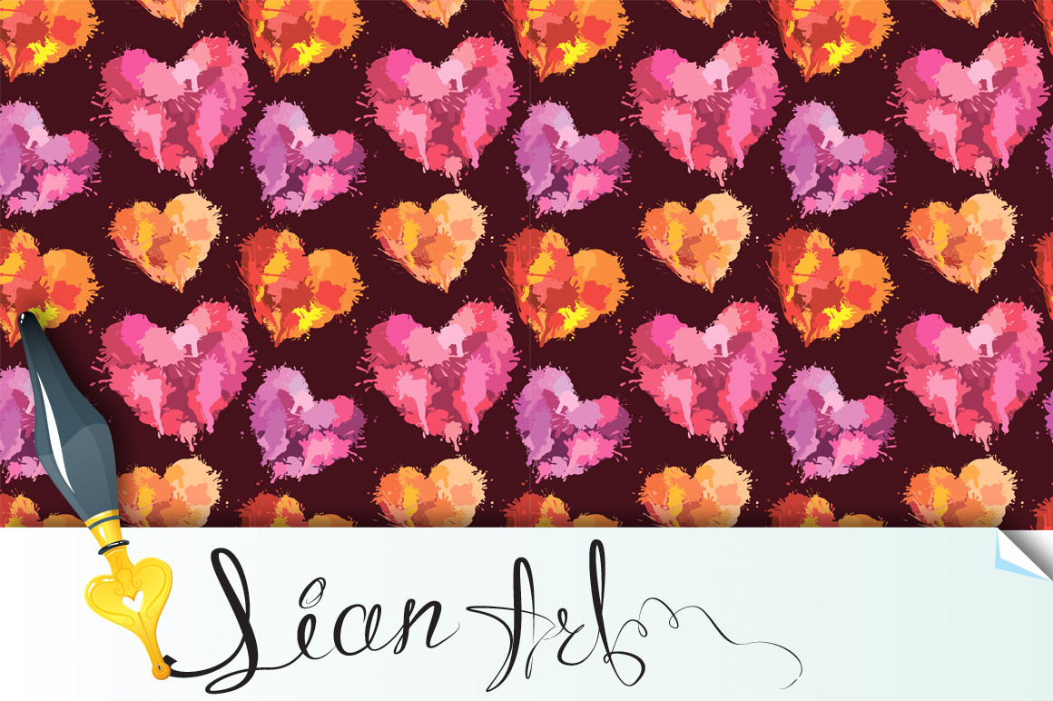 Seamless pattern with hearts | Graphic Patterns ~ Creative Market